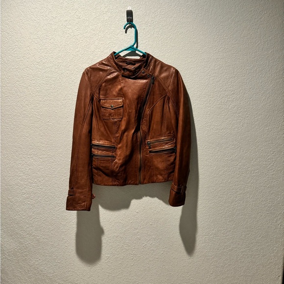 Stetson | Jackets & Coats | Stetson Leather Jacket Womens Medium Cafe ...